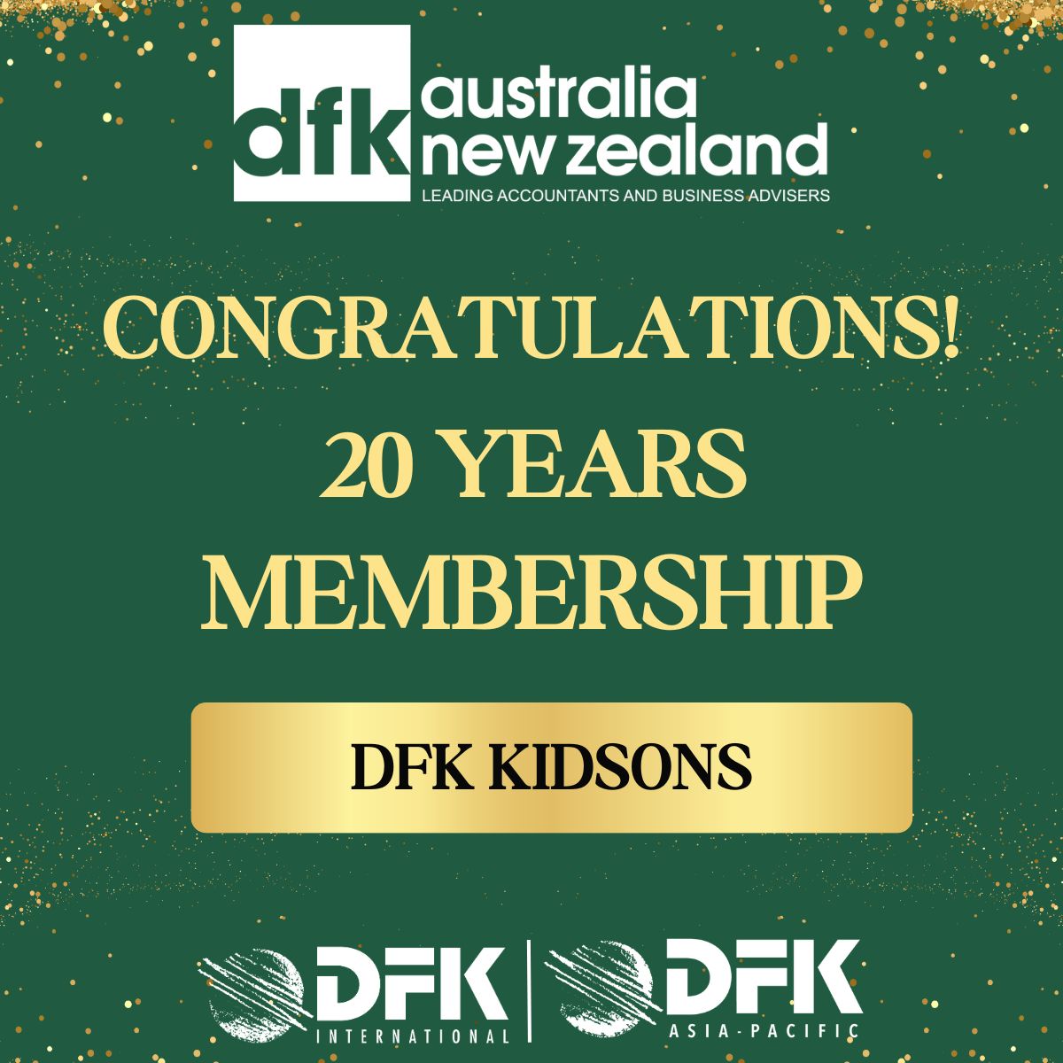 Celebrating 20 Years of Membership | DFKANZ